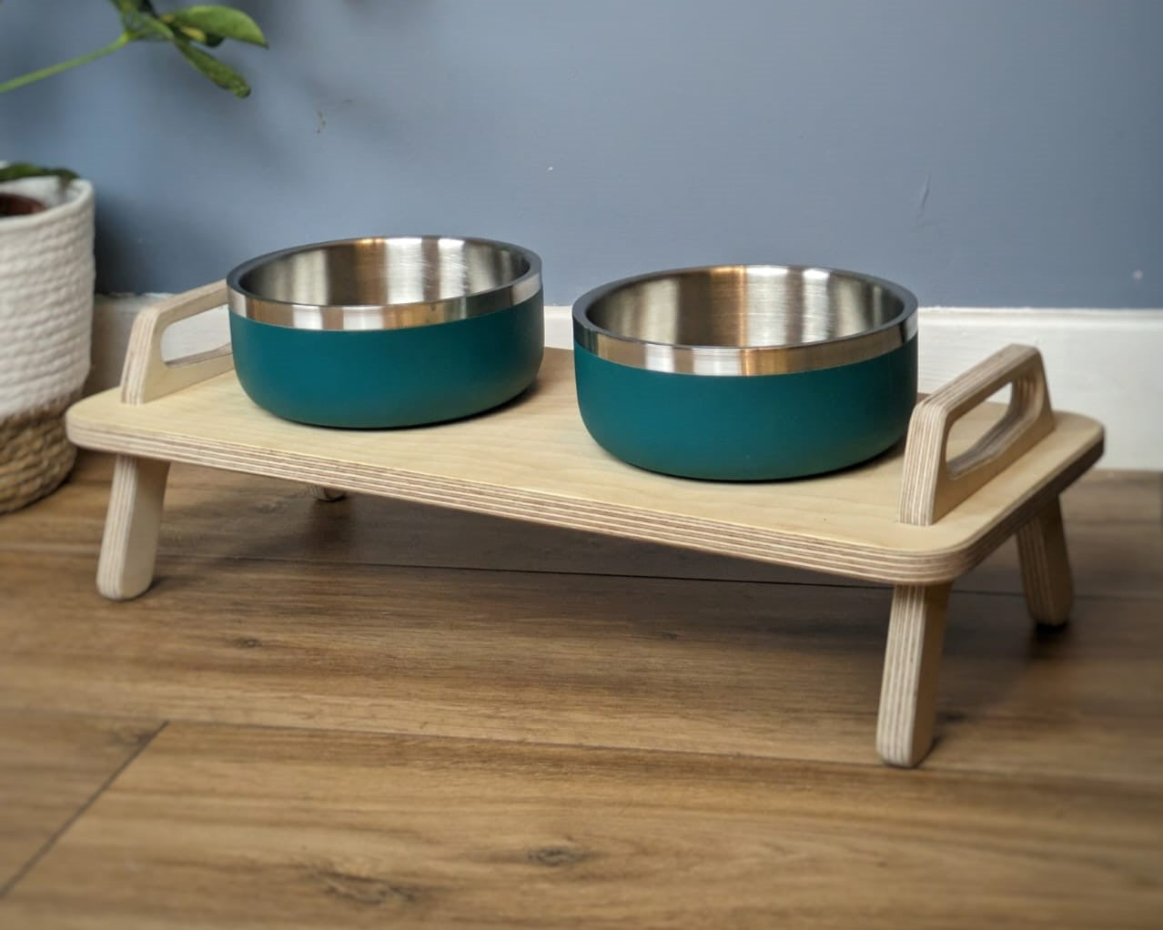 New Double Dog Bowl Stand